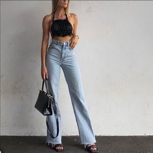 Zara | Jeans | Zara Wide Leg Jeans Light Wash | Poshmark